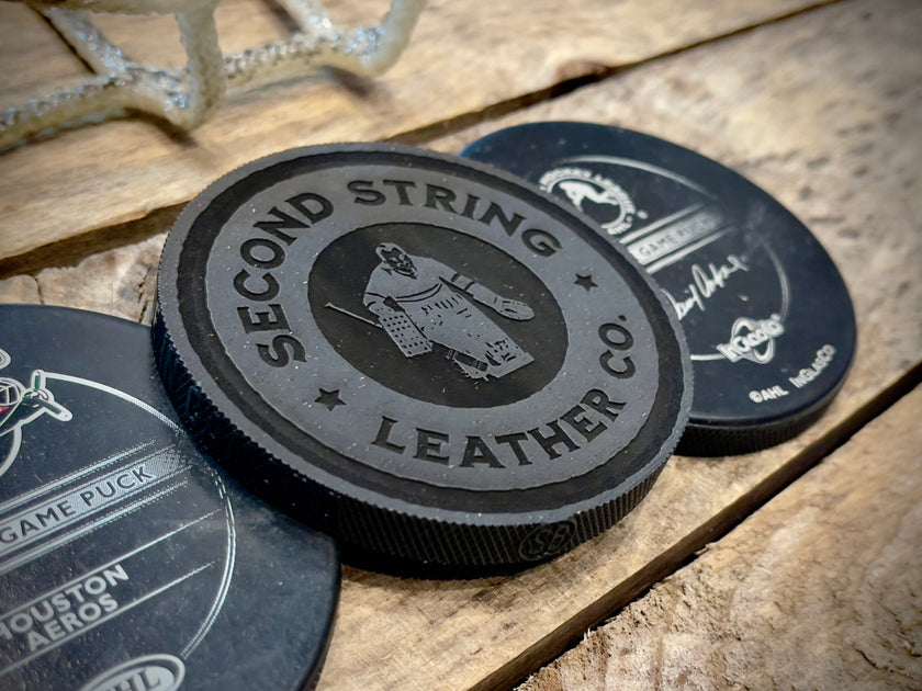 Hat Trick Puck Coaster Set – Second String Leather Company