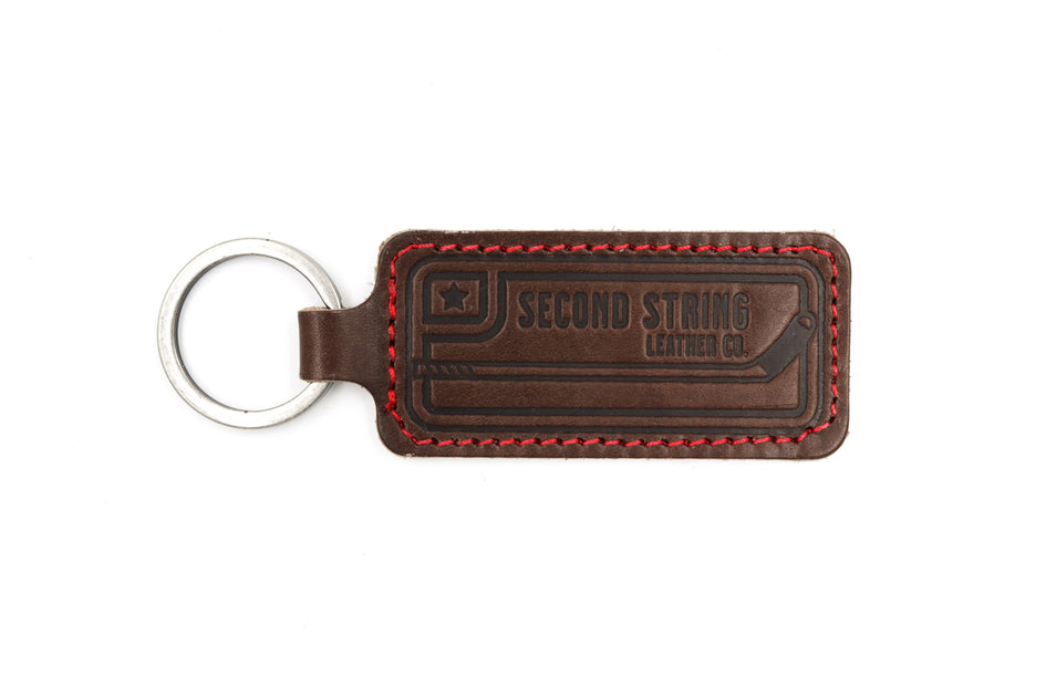 Cooper Red and White Keychain – Second String Leather Company