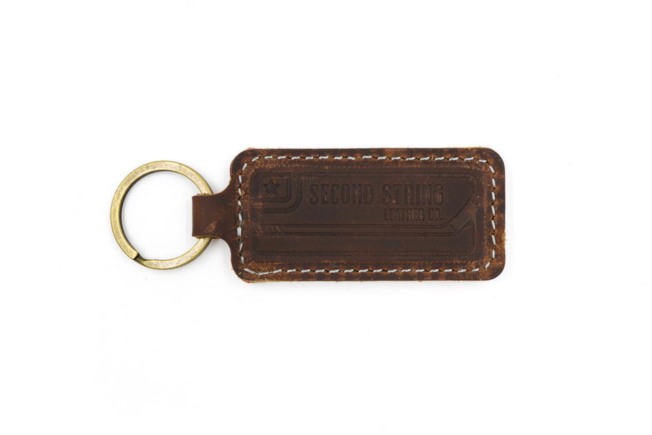 New York 2 Red/White Keychain – Second String Leather Company