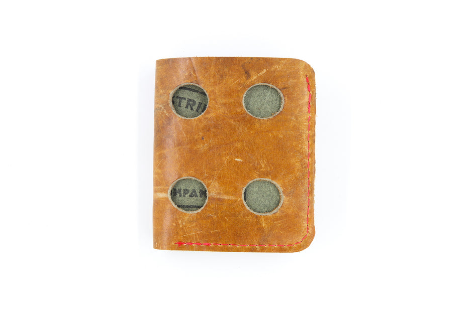 Waffle GM12 1 6 Slot Square Wallet – Second String Leather Company