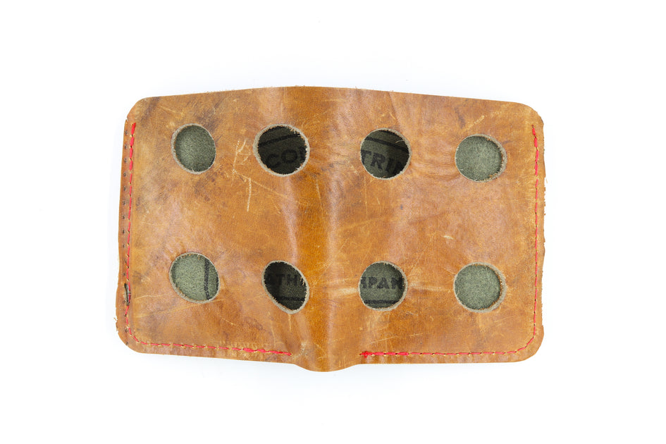Waffle GM12 1 6 Slot Square Wallet – Second String Leather Company