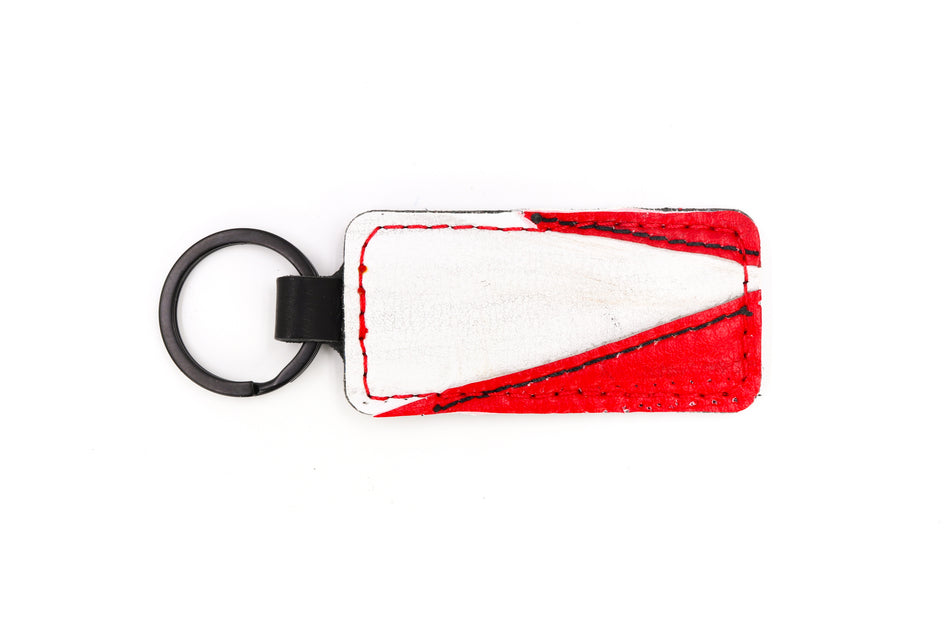 Detroit Iceberg Red/White Keychain – Second String Leather Company