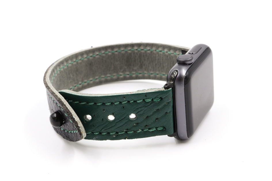Lone Star Collection Green/Black iWatch Band – Second String Leather ...