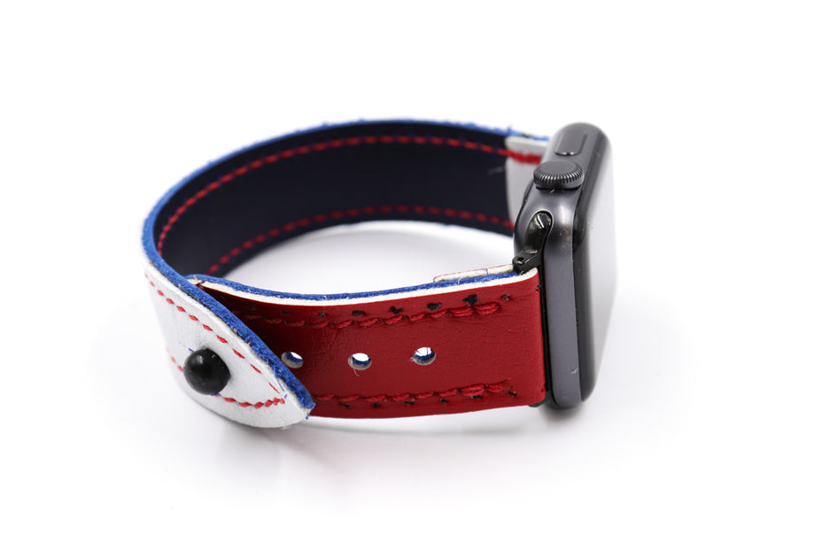 Pride Of Canada Blocker 2 White/Red iWatch Band – Second String Leather ...