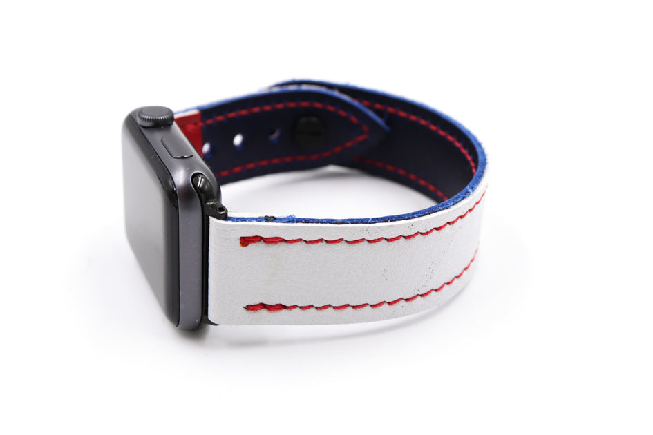 Pride Of Canada Blocker 2 White/Red iWatch Band – Second String Leather ...