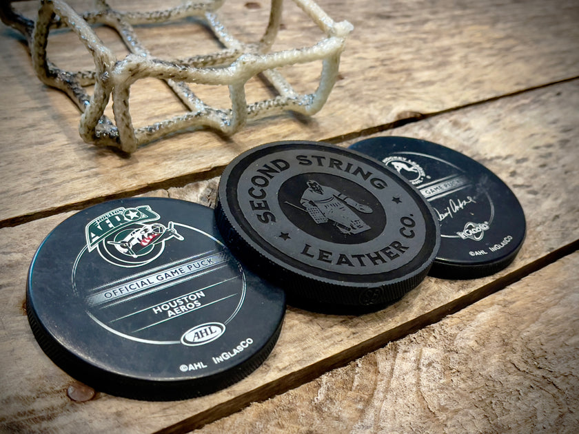 Hat Trick Puck Coaster Set – Second String Leather Company