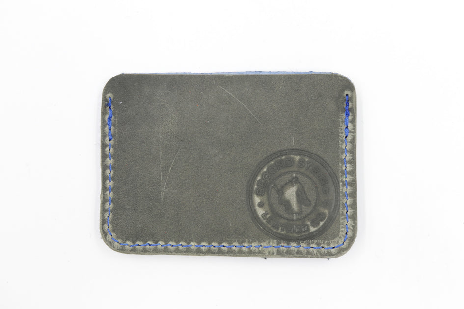 Heaton Helite Blue 3 Slot Wallet – Second String Leather Company