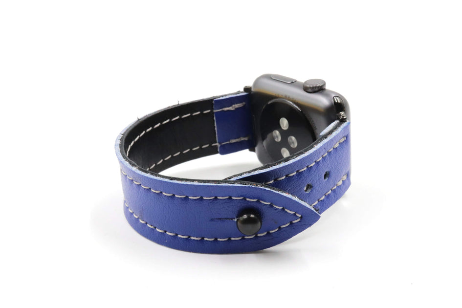 Blue Lightning Blue/Blue iWatch Band – Second String Leather Company
