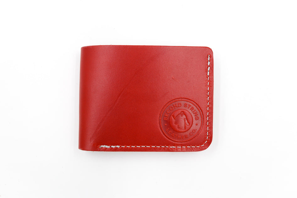 Heaton Helite Red 6 Slot Bi-Fold Wallet – Second String Leather Company