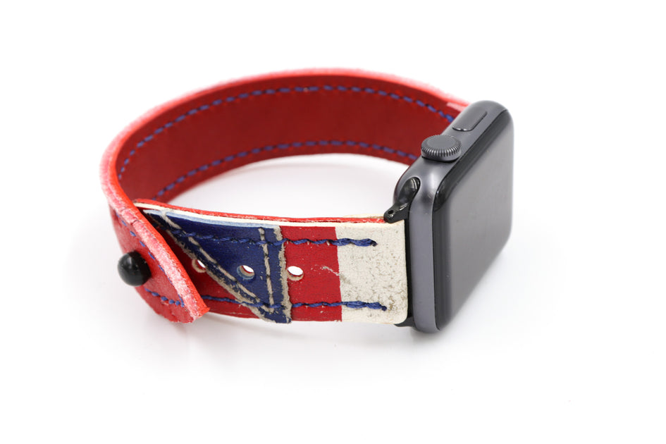 Brians Altra Red iWatch Band – Second String Leather Company