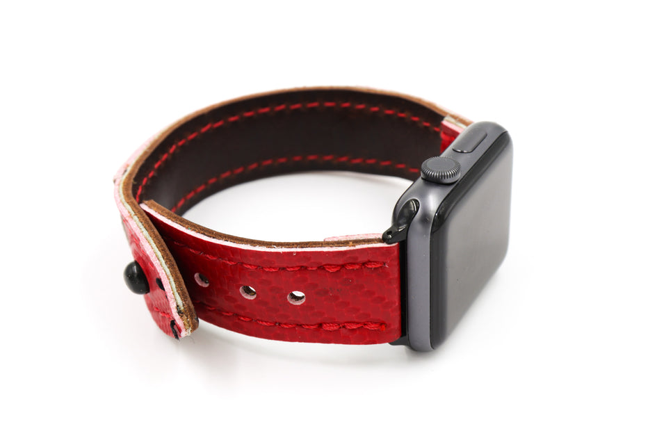 Vaughn Epic Red iWatch Band – Second String Leather Company